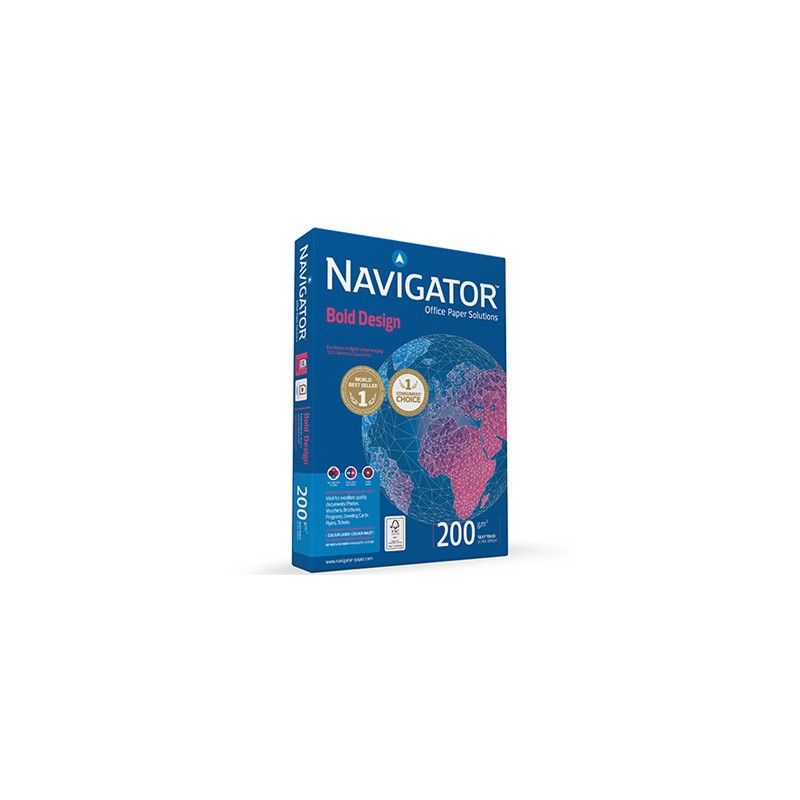 Papel 200gr Fotocopia A4 Navigator Bold Design 1x 150 Folhas